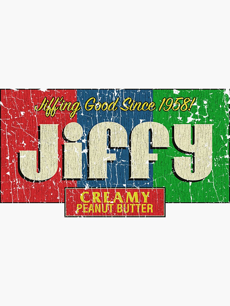 "Mandela Effect Jiffy Peanut Butter 1958 " Sticker for Sale by ...