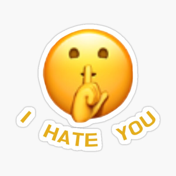 "I Hate You Emoji | sticker " Sticker for Sale by eleanor27 | Redbubble