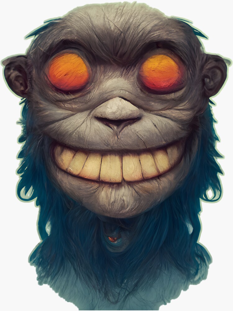 "Spooky ape ghost club" Sticker for Sale by sci-fAI | Redbubble