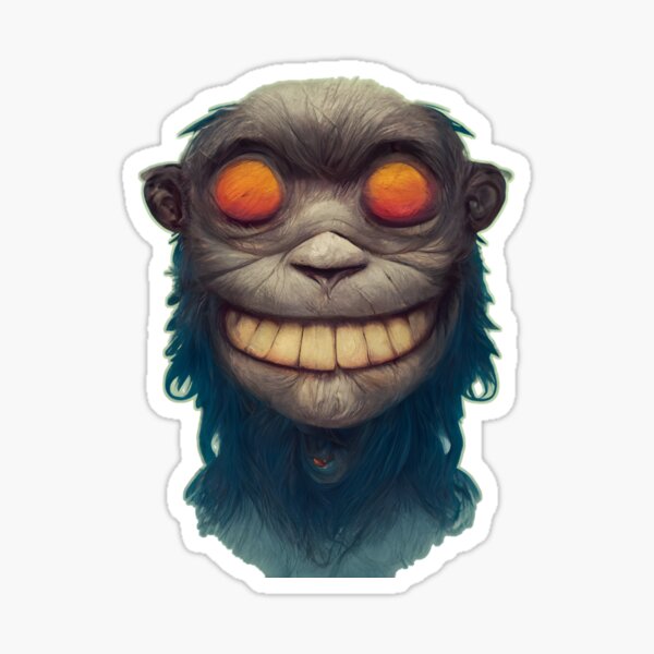 "Spooky ape ghost club" Sticker for Sale by sci-fAI | Redbubble