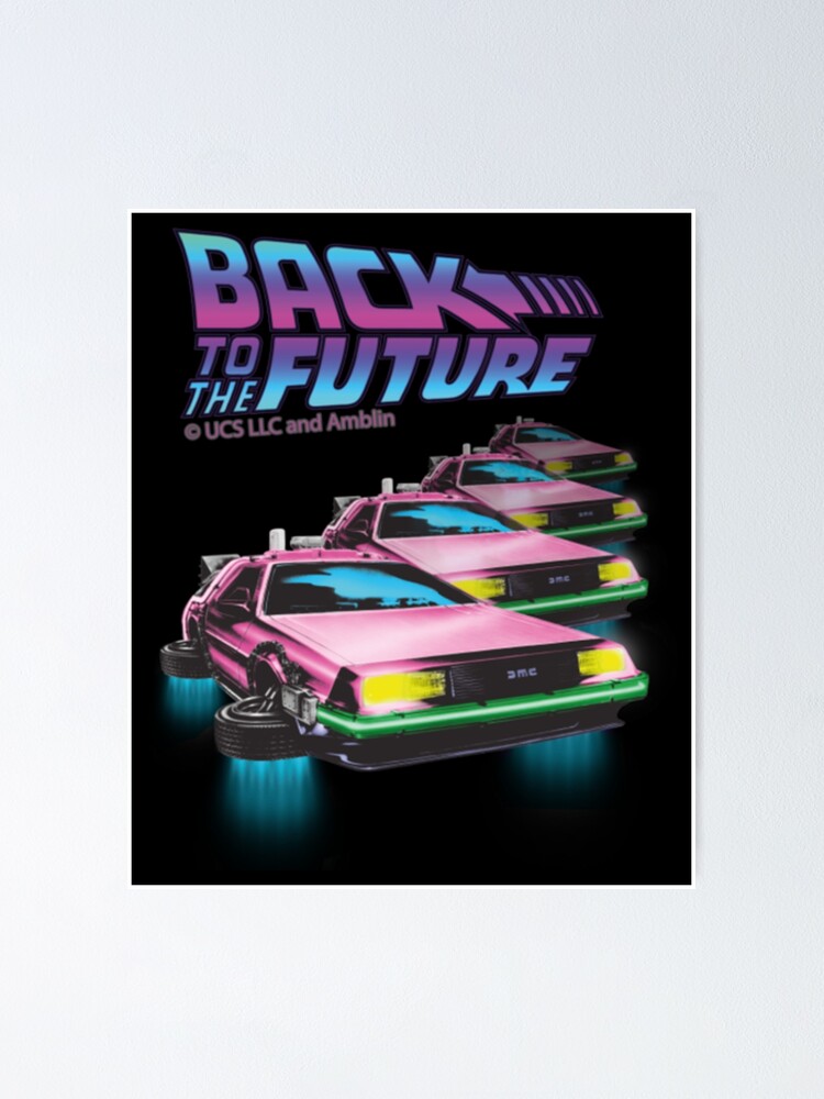 "BTTF Logo With Time Machines" Poster for Sale by HuongShirt | Redbubble