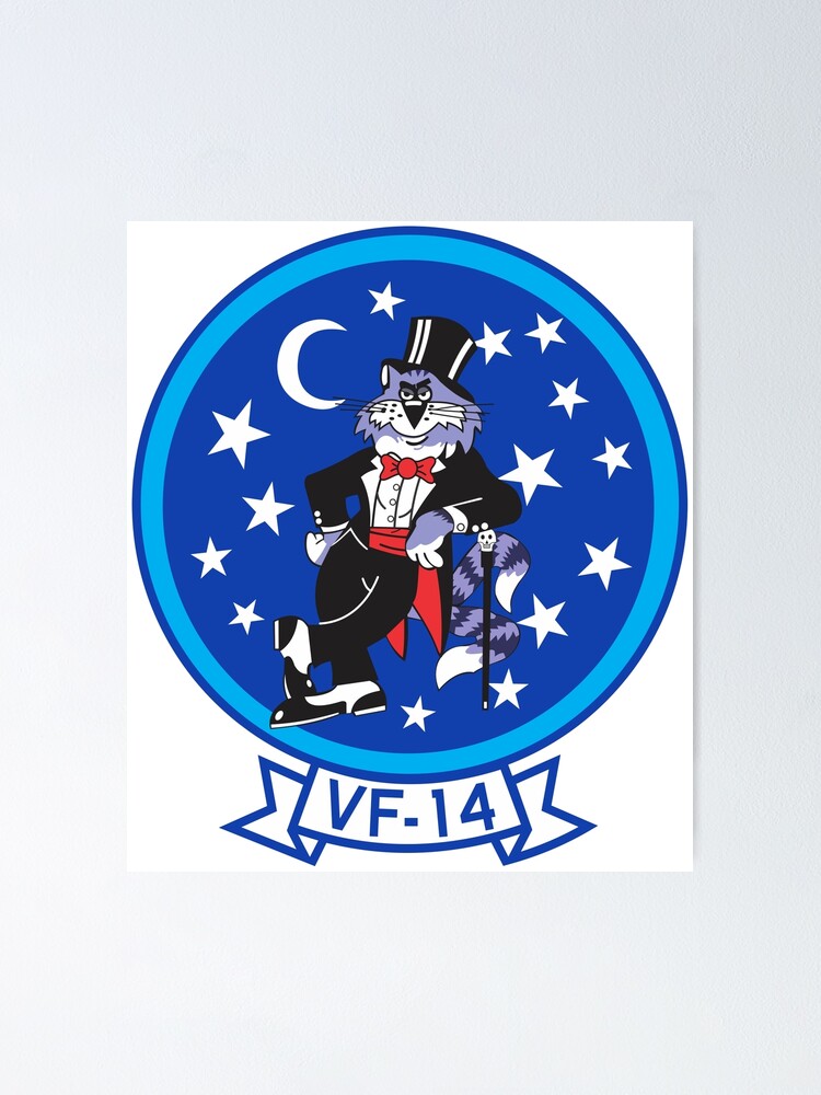 "F14-Tomcat Fighting Tophatters - Clean Style" Poster for Sale by ...