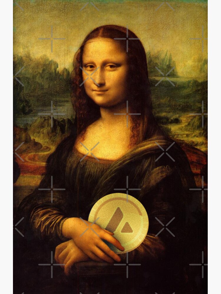 "Mona Lisa Avalanche coin " Sticker for Sale by Crypmetal | Redbubble