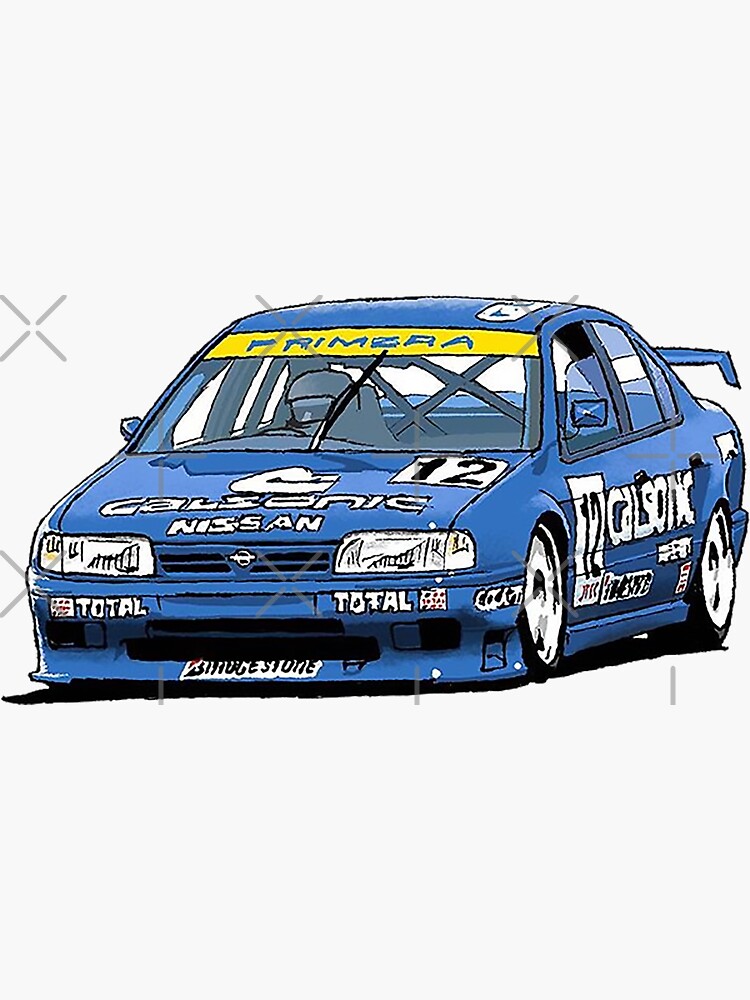 "Nissan Primera P10 Calsonic" Sticker for Sale by GuilleAlfonsin ...