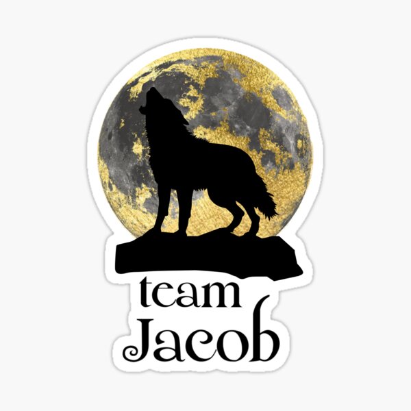 "Team Jacob" Sticker for Sale by SpiderMonkey913 | Redbubble