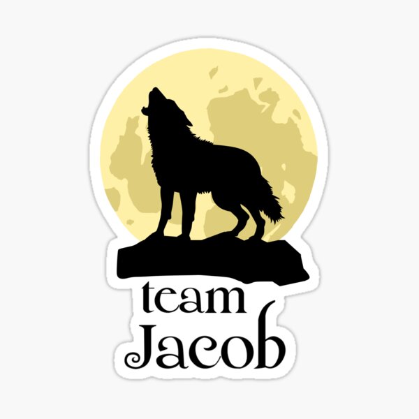 "Team Jacob" Sticker for Sale by SpiderMonkey913 | Redbubble