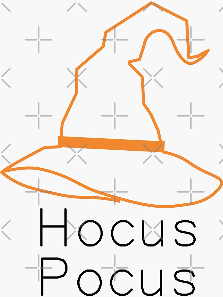 "Hocus Pocus Hat" Sticker for Sale by HRistDesign | Redbubble