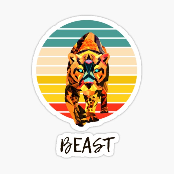 "Colorful Beast Mode" Sticker for Sale by ThePiecesWeLost | Redbubble