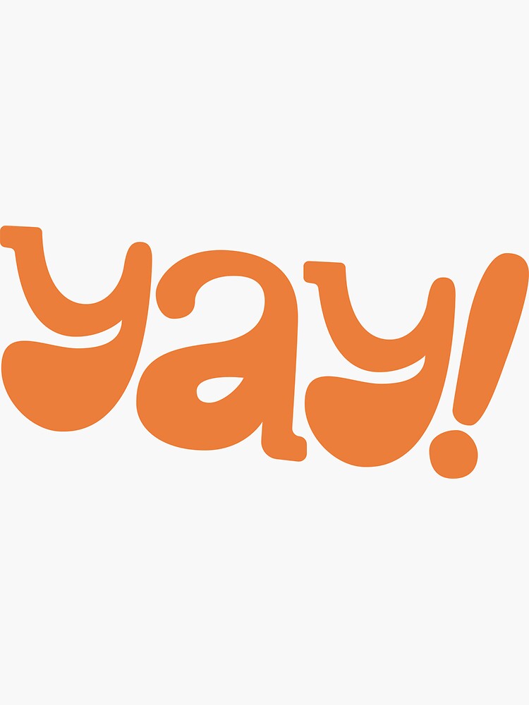 "Yay!" Sticker for Sale by RodrigoKormann | Redbubble