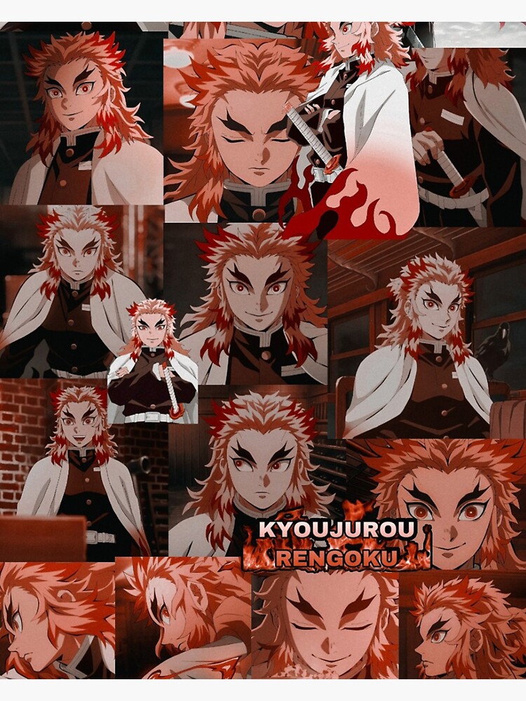 "rengoku collage 2" Sticker for Sale by ZeusShoppp | Redbubble