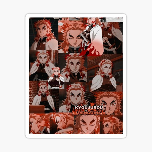 "rengoku collage 2" Sticker for Sale by ZeusShoppp | Redbubble