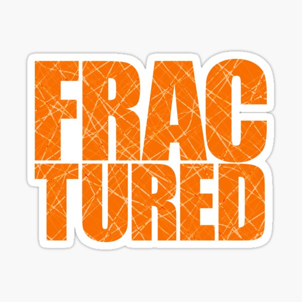 "Fracture Lines - a Shattered Abstract in Orange" Sticker for Sale by ...