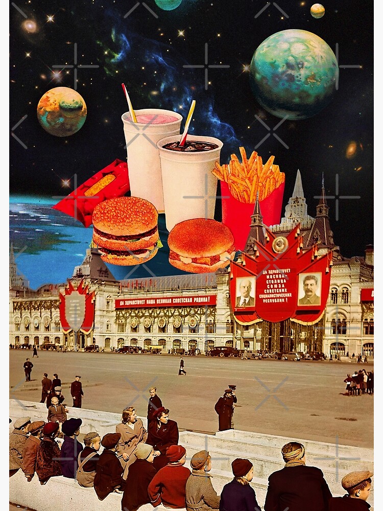 "Soviets & Space Burgers, 1950s collage — vintage retro space collage ...