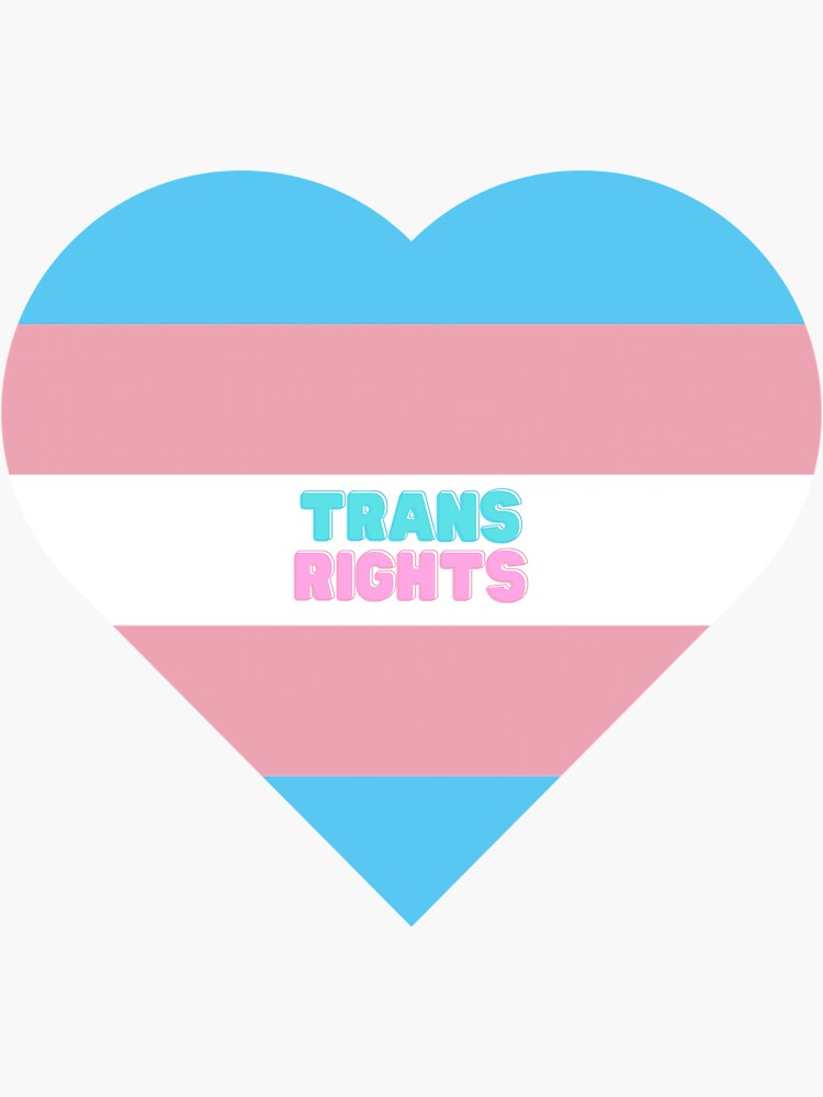 Trans Rights Pride Heart Sticker For Sale By Alluresdelights Redbubble