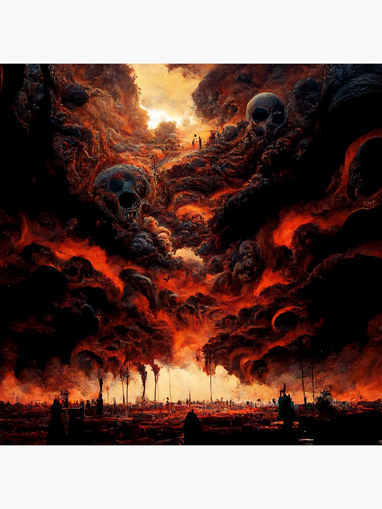 "hell sky apocalypse" Sticker for Sale by dicerxiang | Redbubble