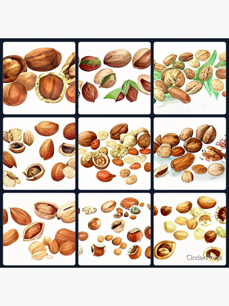 "Nuts Pack" Sticker for Sale by CinderPress | Redbubble