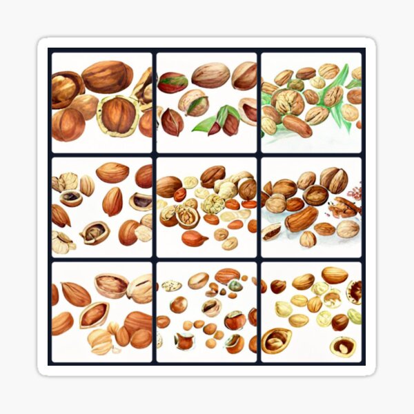 "Nuts Pack" Sticker for Sale by CinderPress | Redbubble