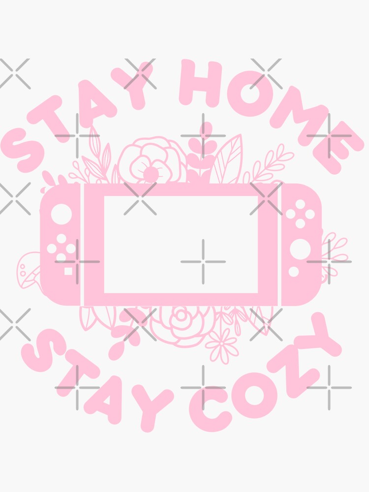 "Stay Home, Stay Cozy (Gaming Console)" Sticker for Sale by ...