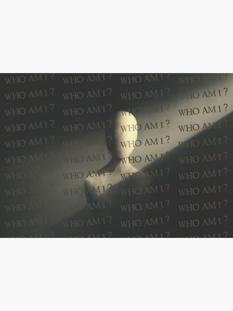 "WHO AM I?" Sticker for Sale by mesmerizing-art | Redbubble