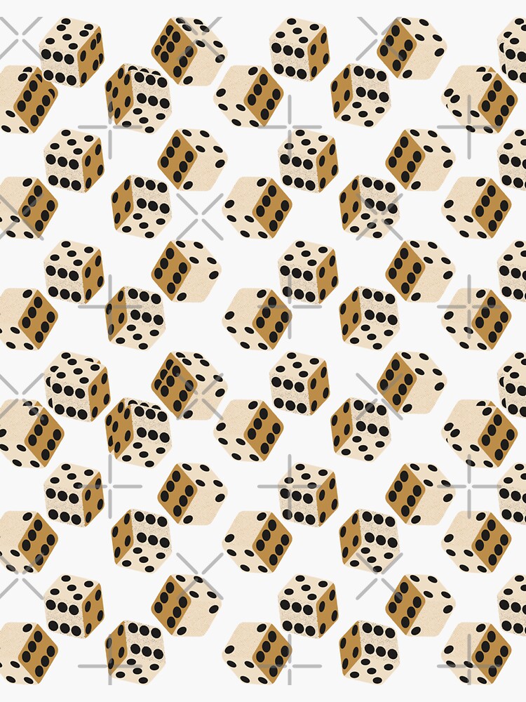 "Dice Pattern" Sticker for Sale by studiofestival | Redbubble