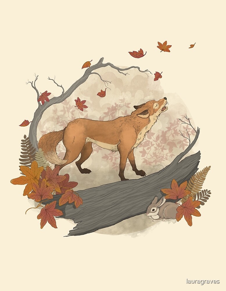 "fox and rabbit" by lauragraves | Redbubble