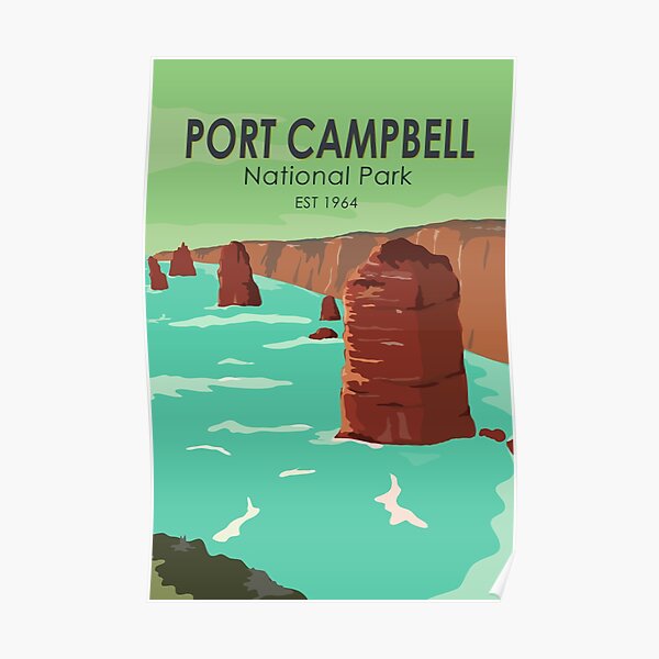 Póster «Parque Nacional Port Campbell Australia Vintage» de ...