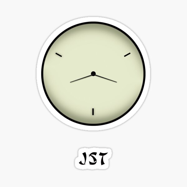 "Japan Standard Time JST Clock" Sticker by ddtk | Redbubble