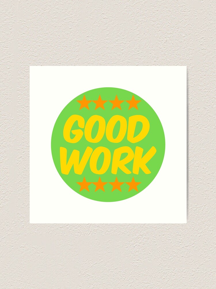 "Good Work! Reward Stickers for Adults, Students Novelty Product" Art ...