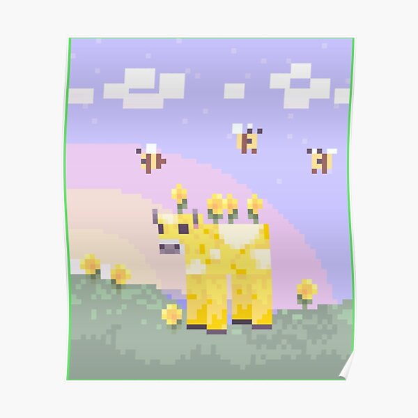 Póster «Minecraft Earth: retrato de Moobloom y abejas» de KylaBradtke ...