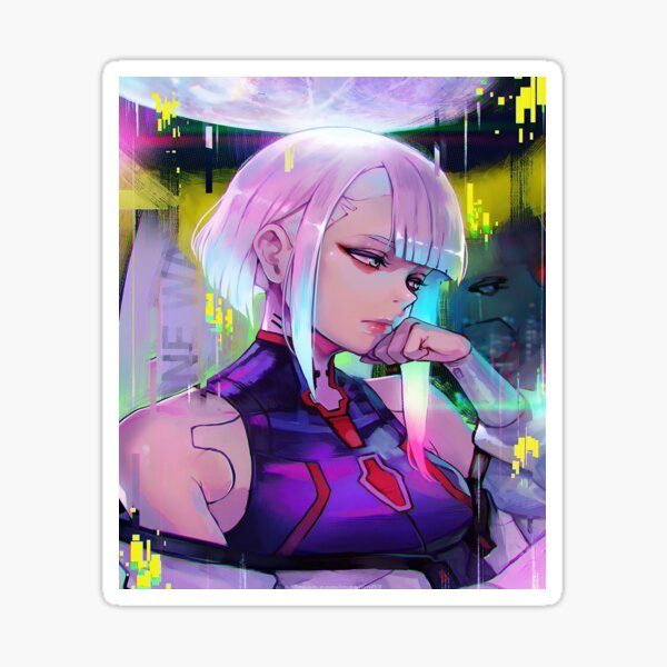 "lucy cyberpunk" Sticker for Sale by cyberpunkshopz | Redbubble