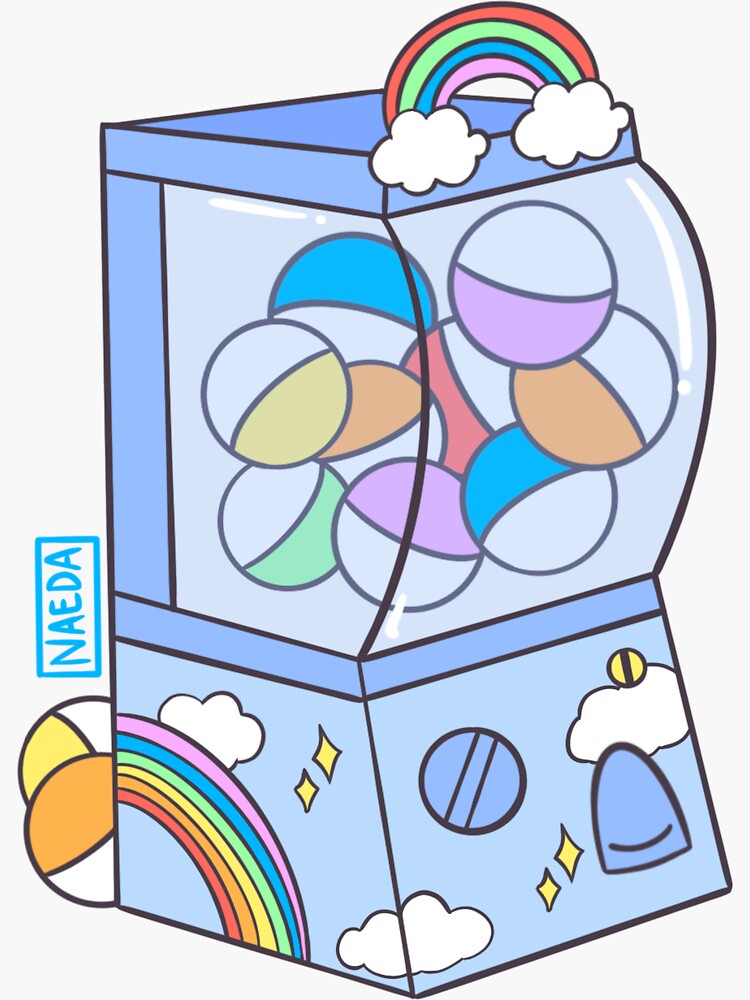 "Gachapon " Sticker for Sale by odanaesset | Redbubble