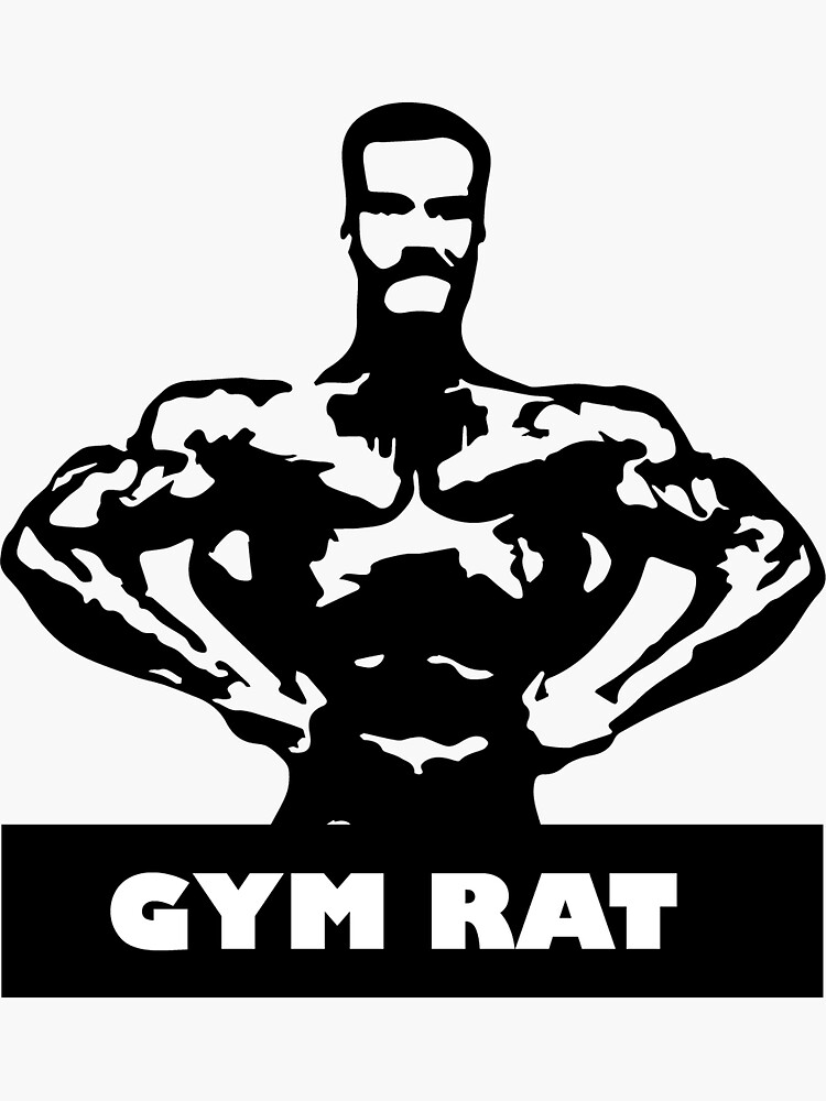 "GYM RAT" Sticker for Sale by Toufik-seb | Redbubble