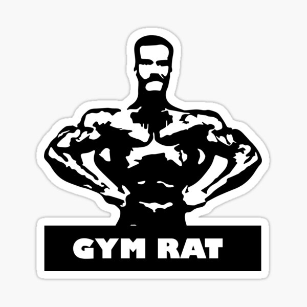 "GYM RAT" Sticker for Sale by Toufik-seb | Redbubble