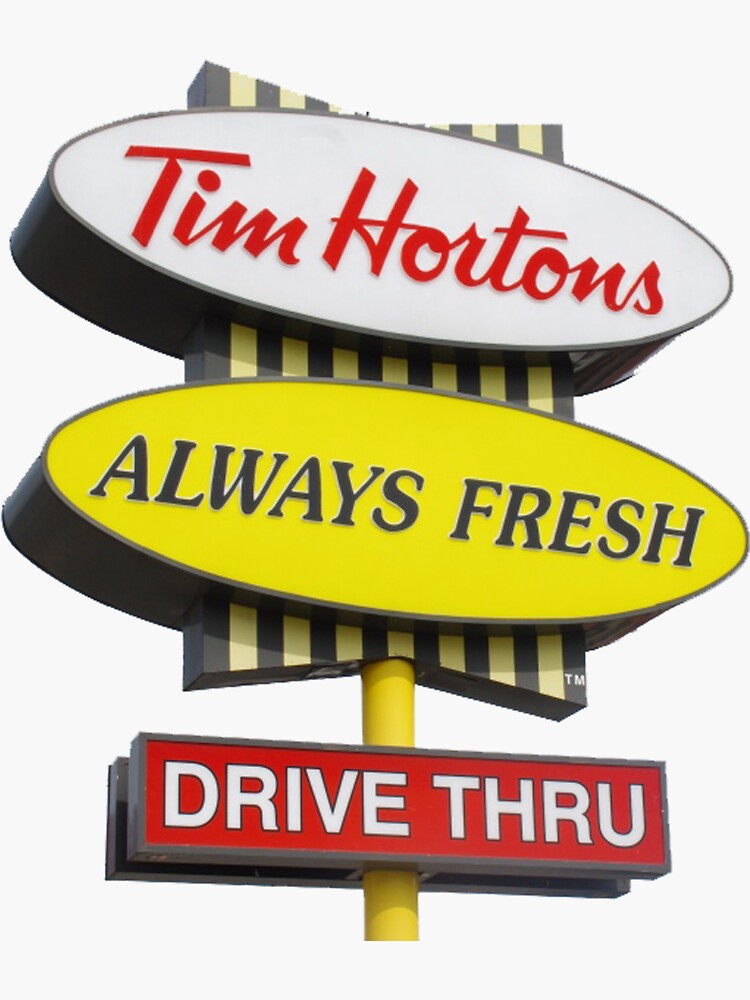 "Tim Horton's Sign" Sticker for Sale by Ellieamazing56 | Redbubble