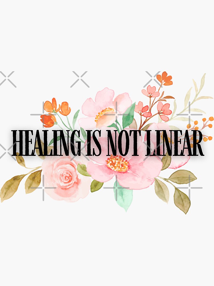 "Healing is not linear flower floral" Sticker for Sale by Nepaz-Designs ...