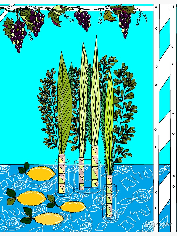 "A Sukkot, Lulav and Estrog, Celebration" Poster for Sale by judysnyder ...