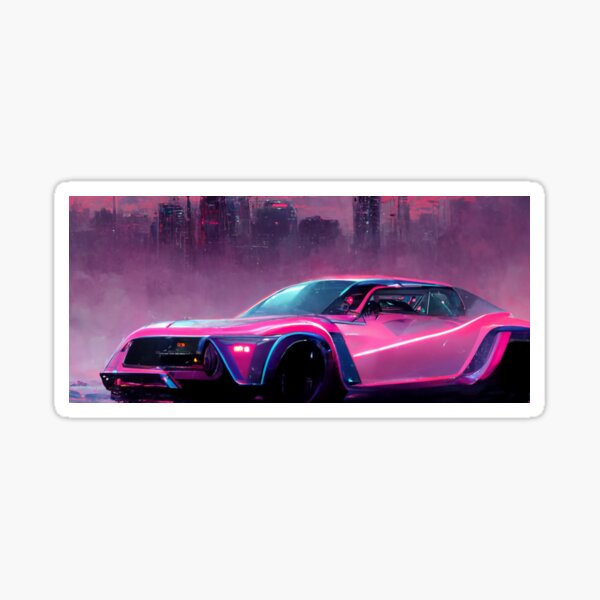"Futuristic car " Sticker for Sale by SJG-digital | Redbubble