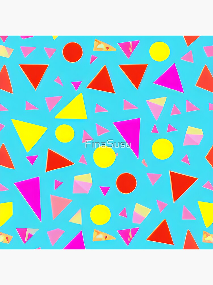 "Another triangle explosion of 80s shapes" Sticker for Sale by FinaSusu ...