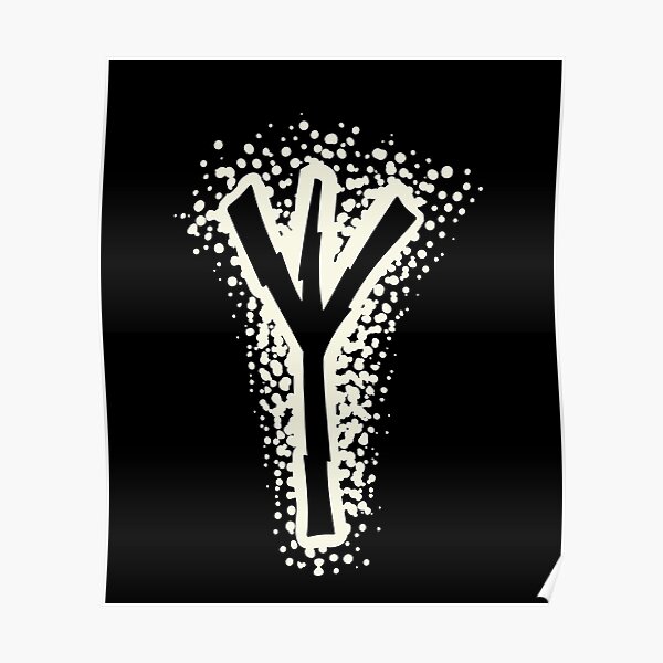 "Algiz rune of life and protection runic alphabet outfit" Poster for ...