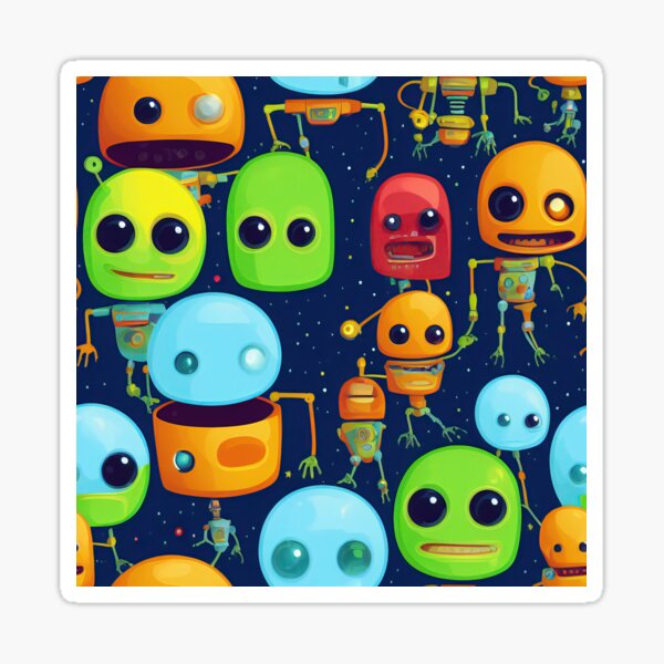"Cool Mech Android Robot pattern" Sticker for Sale by LiveDesigner ...