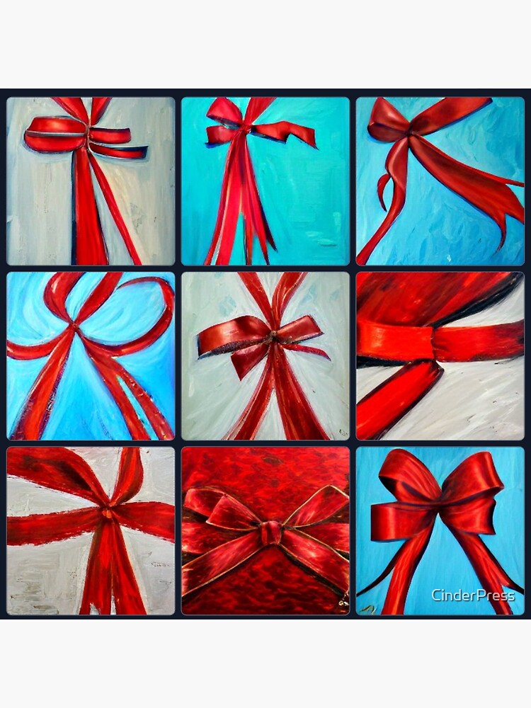 "Red Ribbons Pack" Poster for Sale by CinderPress | Redbubble