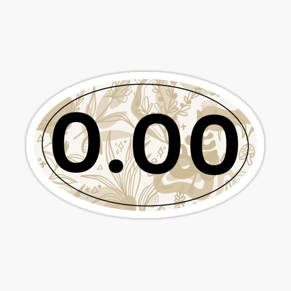 "Beige Floral, Not A Runner 0.00" Sticker for Sale by LatterDaze ...