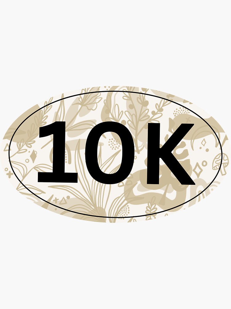 "Beige Floral, 10K" Sticker for Sale by LatterDaze | Redbubble