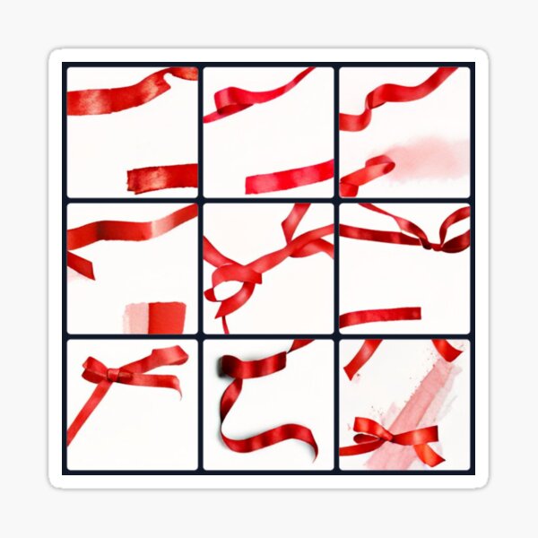 "Red Ribbons Pack" Sticker for Sale by CinderPress | Redbubble