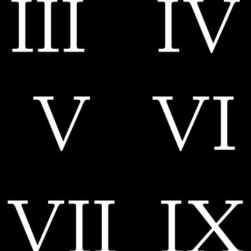 "Roman Numbers 1 to 10" Sticker for Sale by Binsagar | Redbubble