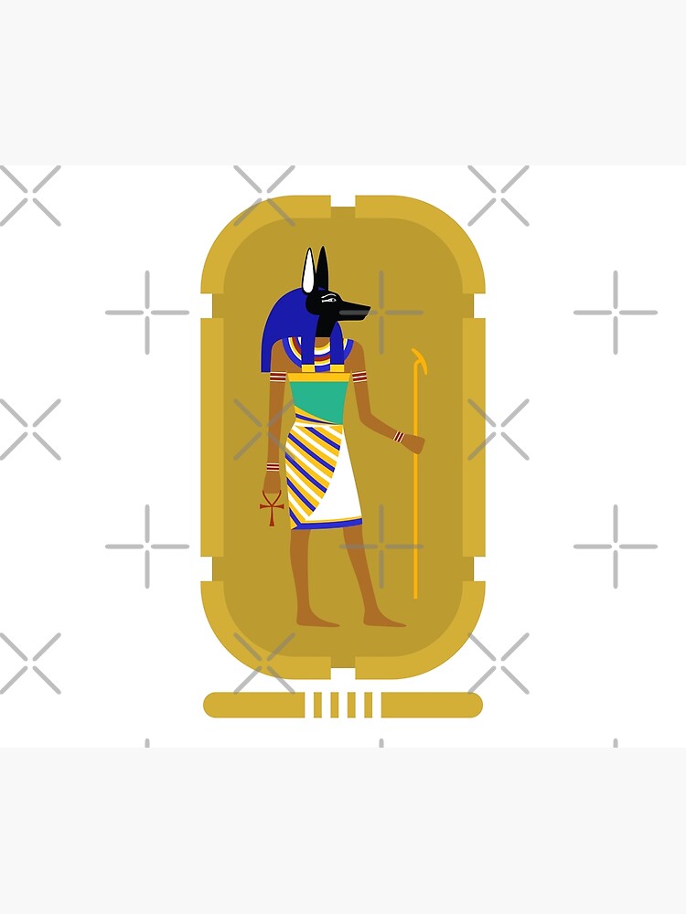 "Anubis Egyptian God On Gold Cartouche" Poster for Sale by ...