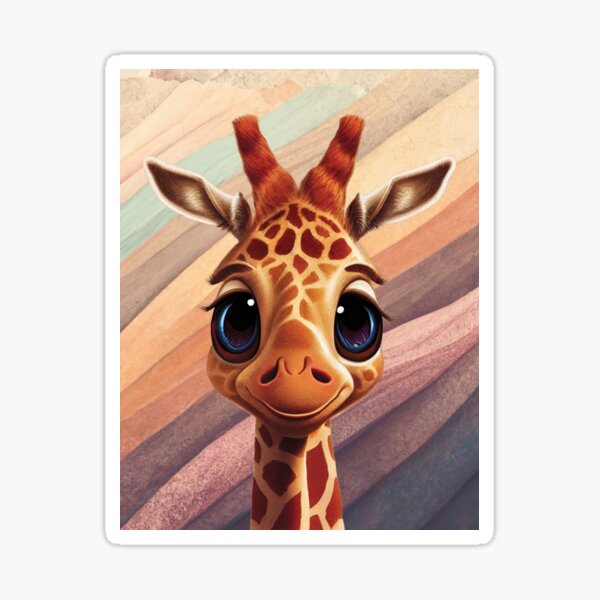 "Cute Baby Giraffe " Sticker for Sale by Milovani | Redbubble
