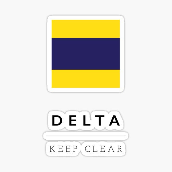 "Nautical Flag: Delta" Sticker for Sale by calebfaires | Redbubble