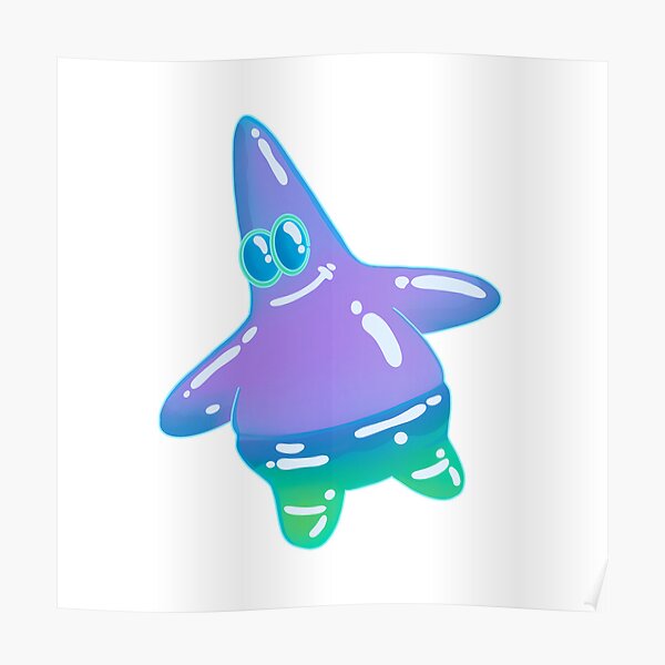 "Patrick star bubble" Poster for Sale by Hazyhorizons | Redbubble