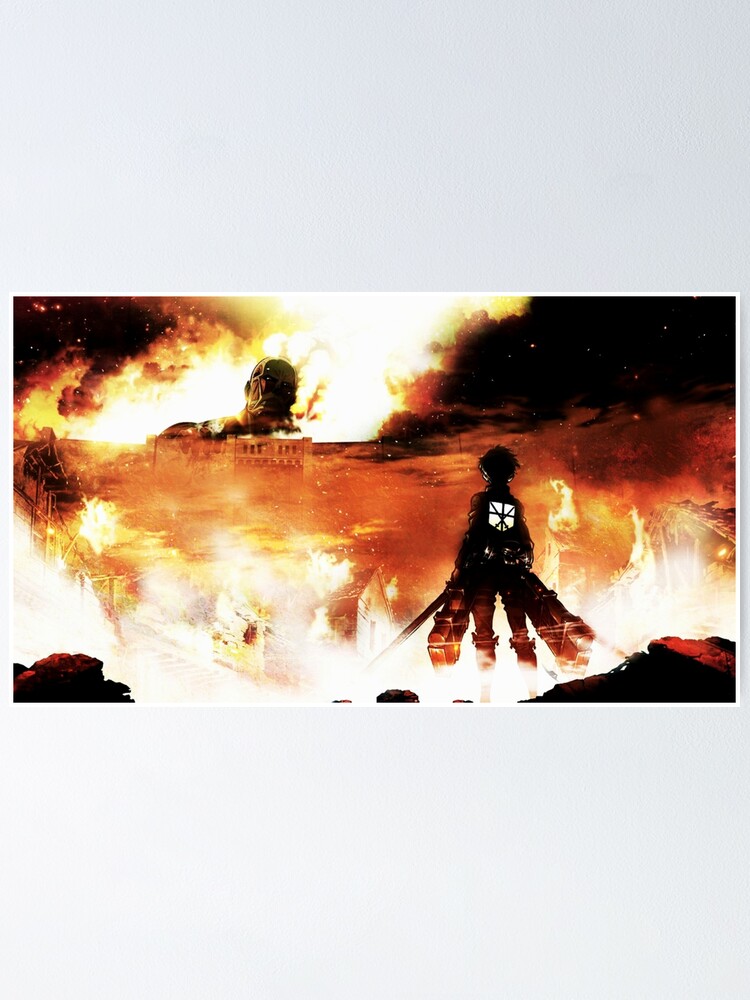 "Aot Fire slash" Poster for Sale by dianeedmon | Redbubble